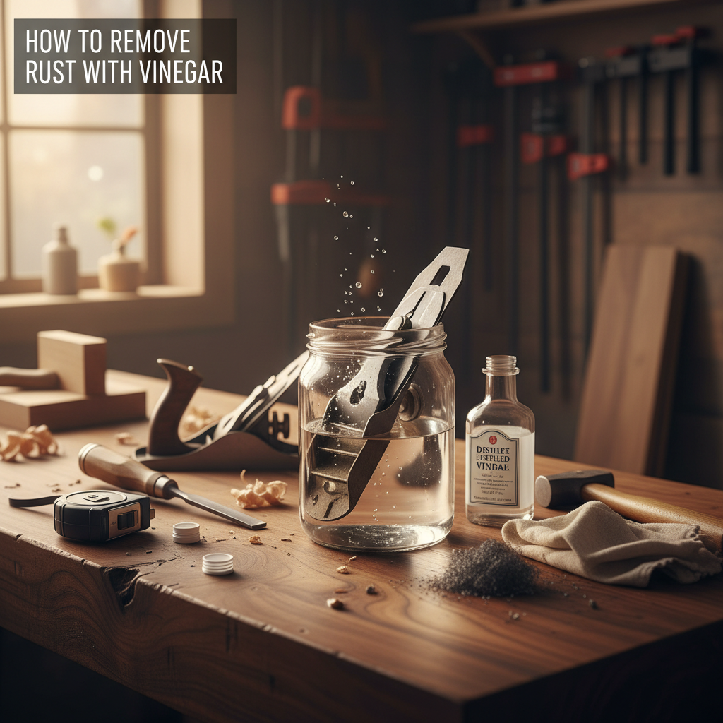 How to Remove Rust with Vinegar - Crafted Wood Creations